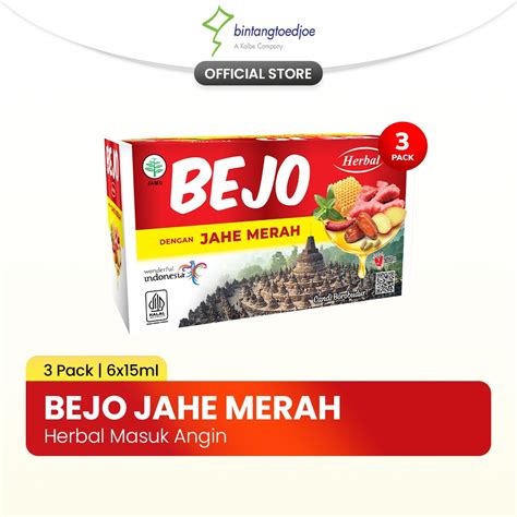 Jual Bejo Jahe Merah Sachet 3 Pack 18 Sachet Shopee Indonesia