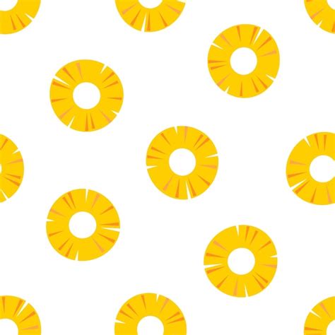 Premium Vector Seamless Pattern With Pineapple Slices