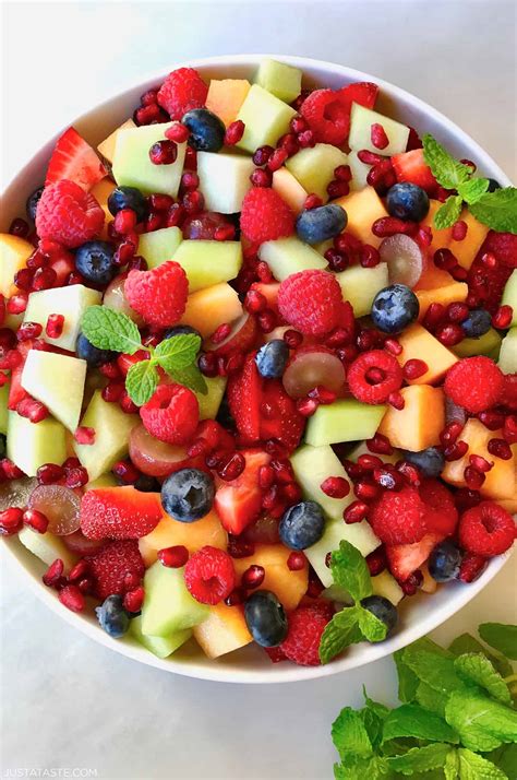 The Best Fruit Salad With Honey Lime Dressing Just A Taste