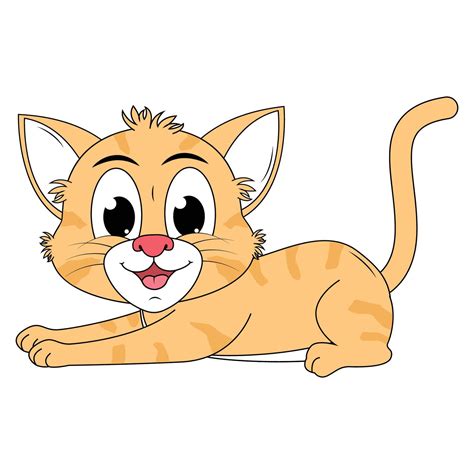 Funny Cat Amimal Cartoon Illustration 62016749 Vector Art At Vecteezy