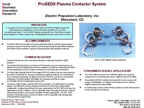 Pro Seds Plasma Contactor System Small Business Innovation