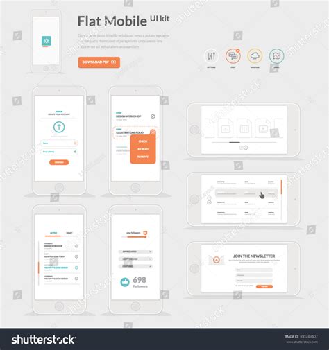 Flat Ui Kit Images Stock Photos Vectors Shutterstock
