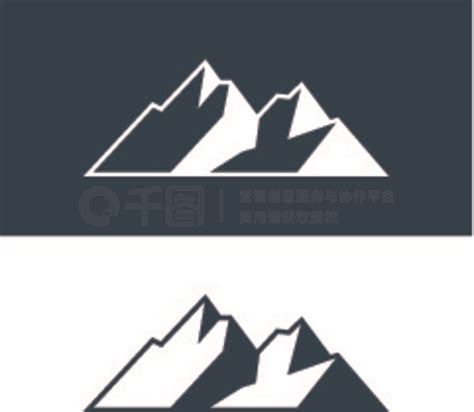 Eps免抠元素 蓝色背景下的雪山剪影 素材免费下载 241像素 Eps格式 编号42705808 千图网