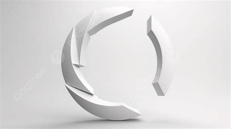 흰색 기하학적 조각에는 편지 모양의 깨진 조각이 있습니다 흰색 배경에 고립 된 3d 그림 원형 화살표 고화질 사진 사진 배경 일러스트 및 사진 무료 다운로드 Pngtree
