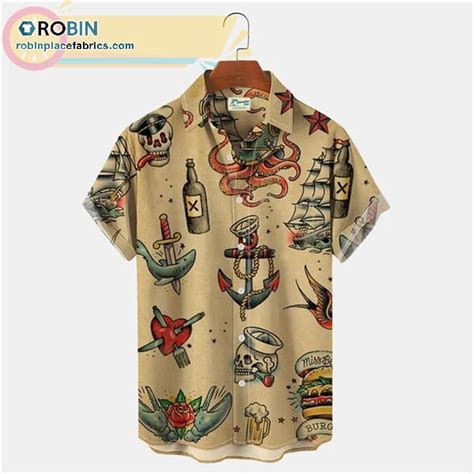 Halloween Hawaiian Short Sleeve Shirt Robinplacefabrics