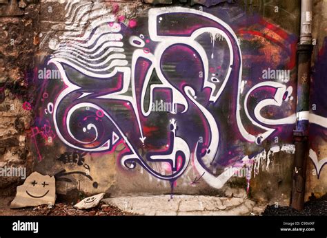 Graffiti In The Backstreets Of Galata Beyoglu Istanbul Turkey Stock