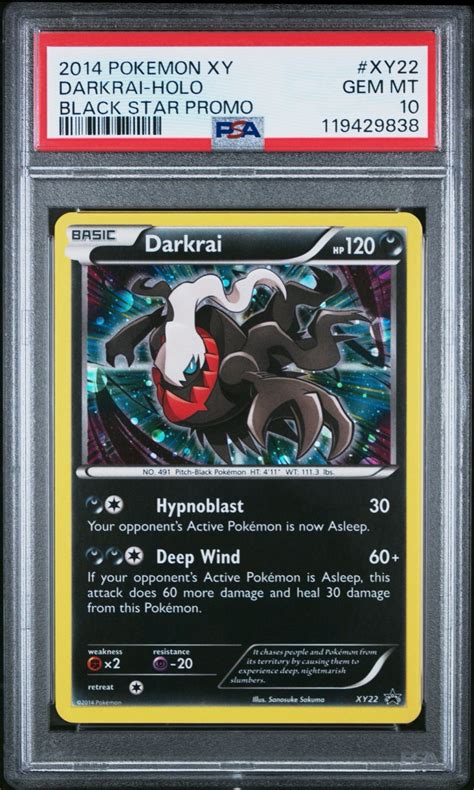 Pokémon Darkrai Xy22 Xy Holo Psa 10 Black Star Promo Pop 3 Ebay