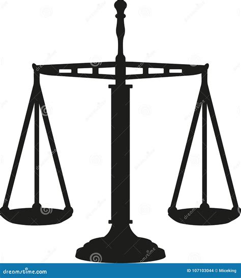 Big Justice Scale Equal Stock Vector Illustration Of Judge 107103044
