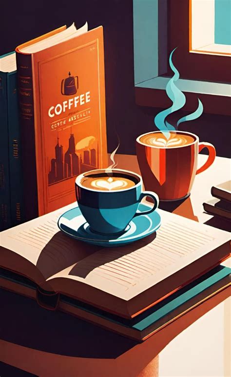 ☕📚 Cozy Pastel Escape Coffee And Books In Soft Light Coffee And Books