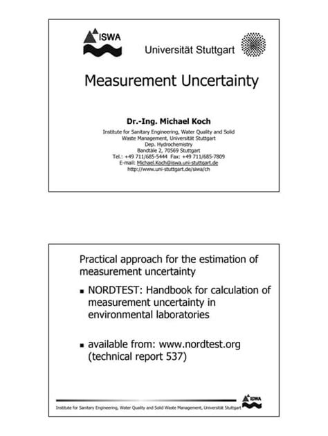 Measurement Uncertainty Pdf Chemistry Science