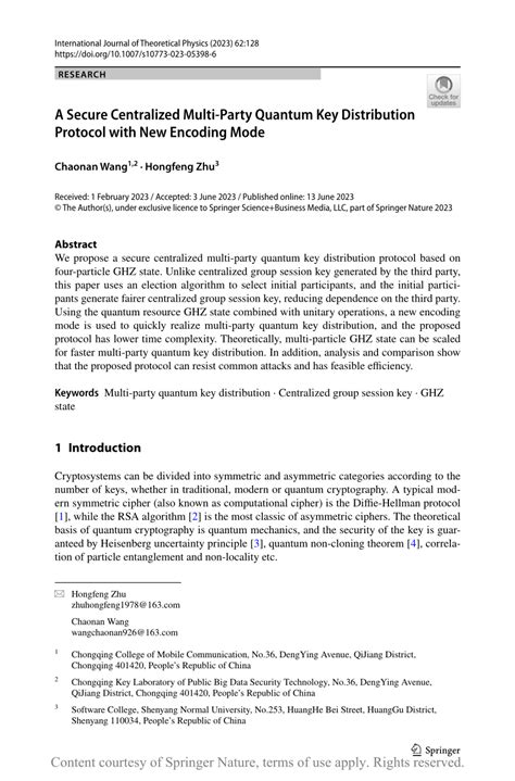 A Secure Centralized Multi Party Quantum Key Distribution Protocol With