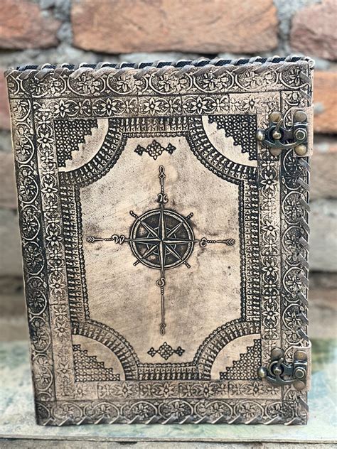 Leather34ring Binder Leather Grimoire Binder All Size Paper Holder