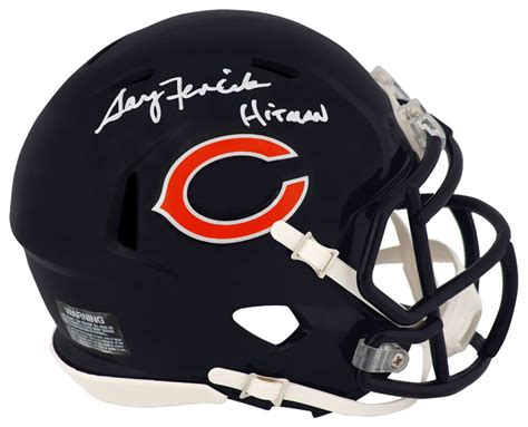 Gary Fencik Signed Chicago Bears Riddell Speed Mini Helmet Whitman