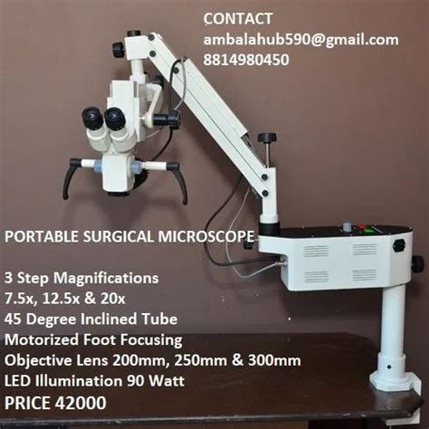 For Neurosurgery Stainless Steel Portable Surgical Microscope At