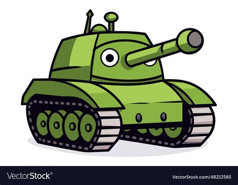 Cute War Tank Royalty Free Vector Image Vectorstock