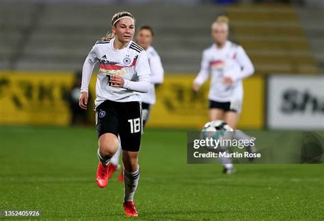 Nadine Bitzer Of Germany Controls The Ball During The International