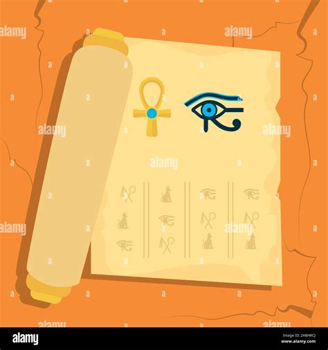Egypt Hieroglyph Poster With Horus Eye Stock Vector Image And Art Alamy