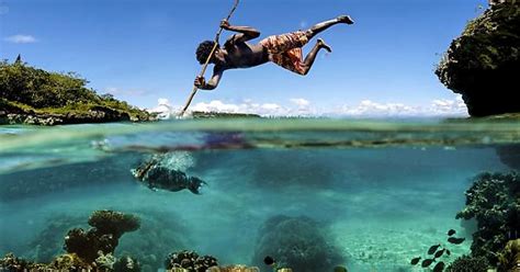 Spear Fisherman Catches Fish Mid Air In New Caledonia Imgur