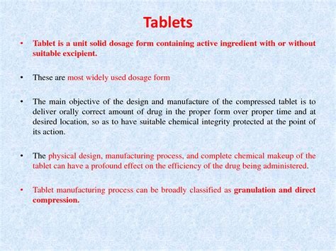Solution Types Of Drug Formulation Tablets Studypool