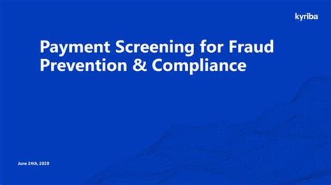 Payment Screening For Fraud Prevention And Compliance Pdf