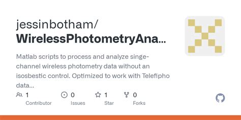 Github Jessinbothamwirelessphotometryanalysis Matlab Scripts To