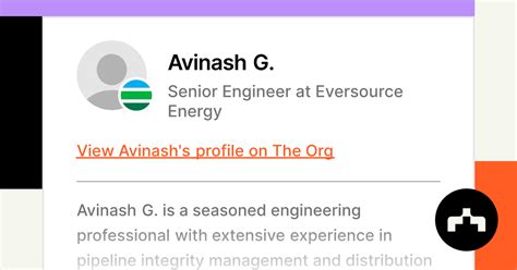 Avinash G Senior Engineer At Eversource Energy The Org