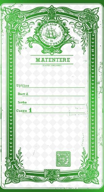 Premium Psd Png Classic Postcard Design With A Postcard Frame Style