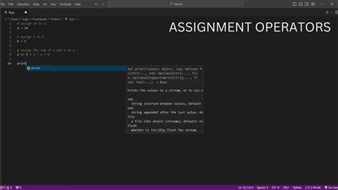 python programming language project 8 assignment operators created by trishanth kumar youtube