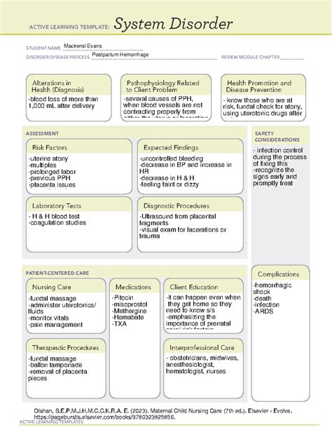 Alternate Assignment 3 Active Learning Templates System Disorder