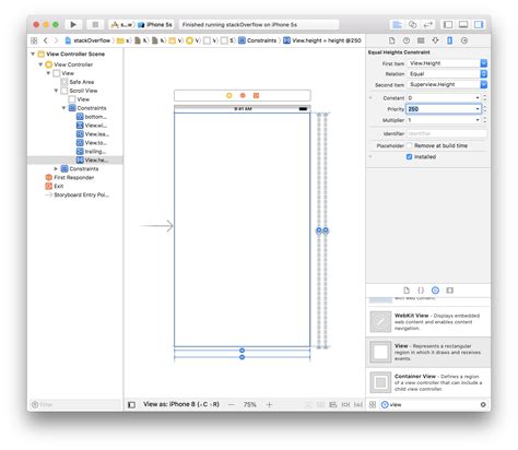 ios fill vertical space of uiscrollview stack overflow