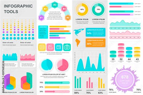 Bundle Infographic UI UX KIT Elements Different Charts Diagrams