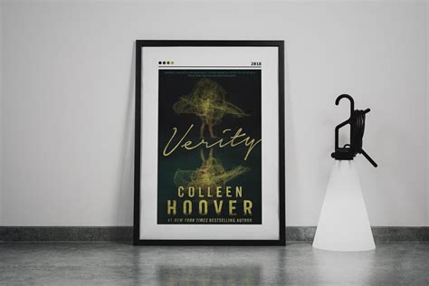 Verity Book Cover Art Print Colleen Hoover Minimalist Poster Etsy