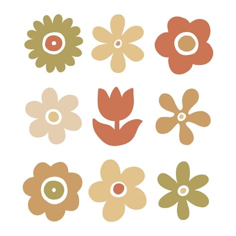 Premium Vector Set Of Abstract Flower Shape Vector