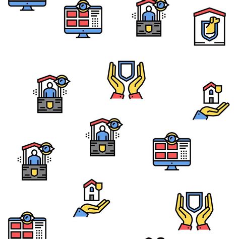 Home Security Device Vector Seamless Pattern 9991782 Vector Art At Vecteezy