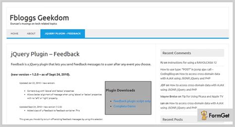4 Best Jquery Feedback Plugins Free And Paid Formget