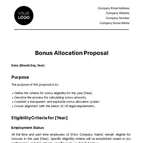 Hr Proposal Template