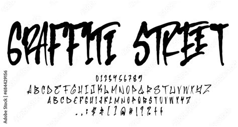 Graffiti Script Sign Font Script Vector Lettering Typography
