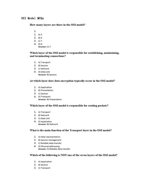 Osi Model Mcqs Pdf