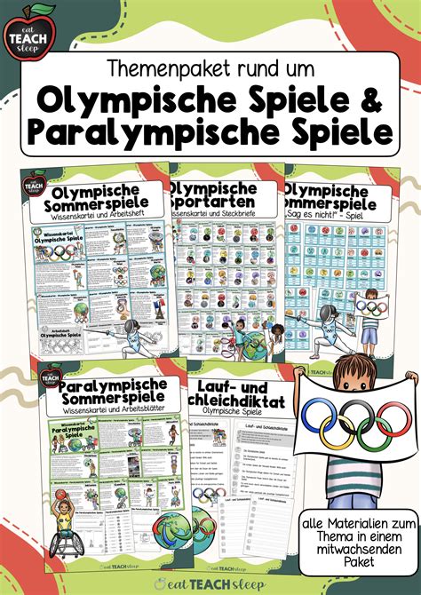 Materialpaket Olympische Spiele Und Paralympische Spiele Unterrichtsmaterial In Den Fächern