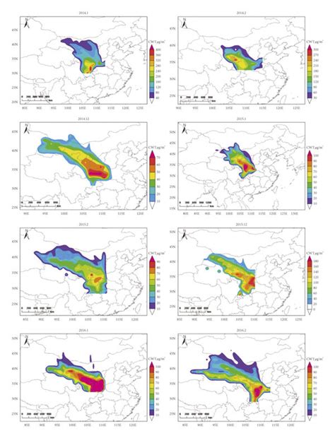 Concentration Weighted Trajectory Distribution Of Pm25 In Weinan From