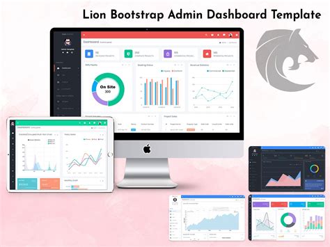 Lion Responsive Bootstrap Admin Dashboard Template With Light Dark Sidebar Version