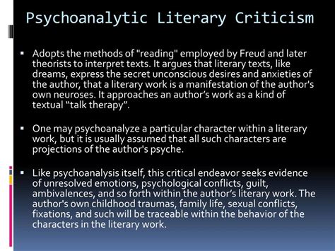 Ppt Psychoanalytic Criticism Powerpoint Presentation Free Download Id 3763840