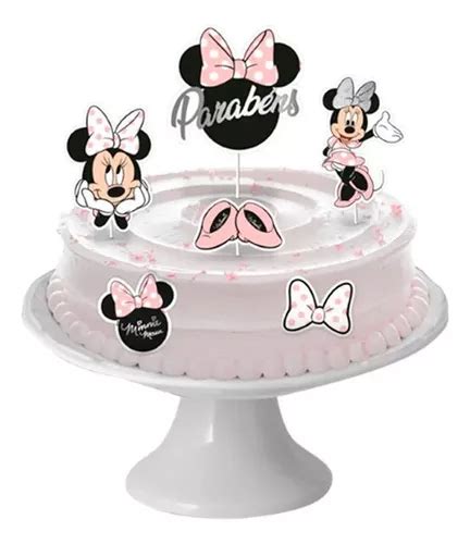 Set Cake Decor De Minnie Mouse Rosa Unidades Regina Mercadolibre