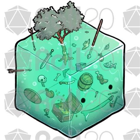 Gelatinous Cube Isometric Tokens Roll20 Marketplace Digital Goods