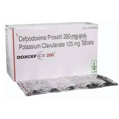 Doxcef Cv 200 Mg Tablet Packaging Size 20x15 At ₹ 320stripe In
