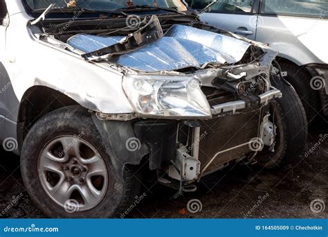 Damaged Partially Diassembled Car Internal Parts Stock Image