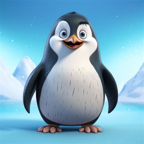 Realistic Cartoon Penguin Erik From Happy Feet In Stunning Detail