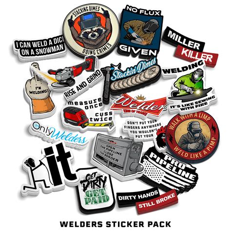 Welding Decals And Stickers Funny Welding Stickers 100pcs Tool Box