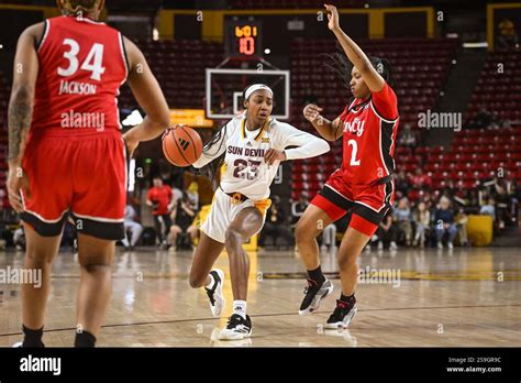 Arizona State Sun Devils Guard Jalyn Brown 23 Drives Toward The