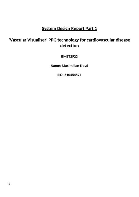 System Design Report Part 1 Studocu